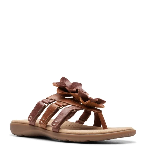Clarks Sandals|Women's , Elizabelle Mae Sandal Tan - The Shoes Emporium